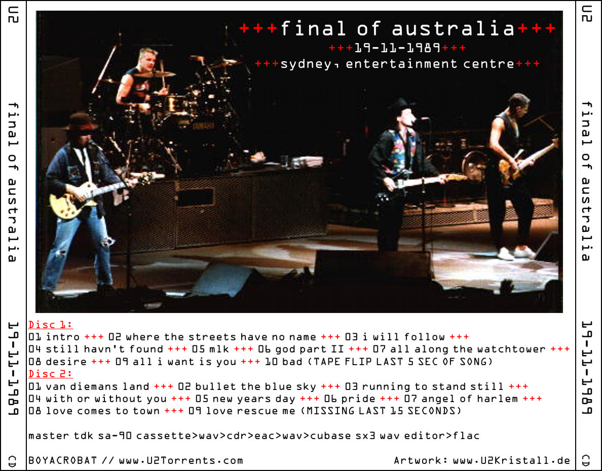 U2gigs.com cover » Audio » 1988-1990 - Lovetown Tour » 06 - 1989 - 3rd ...