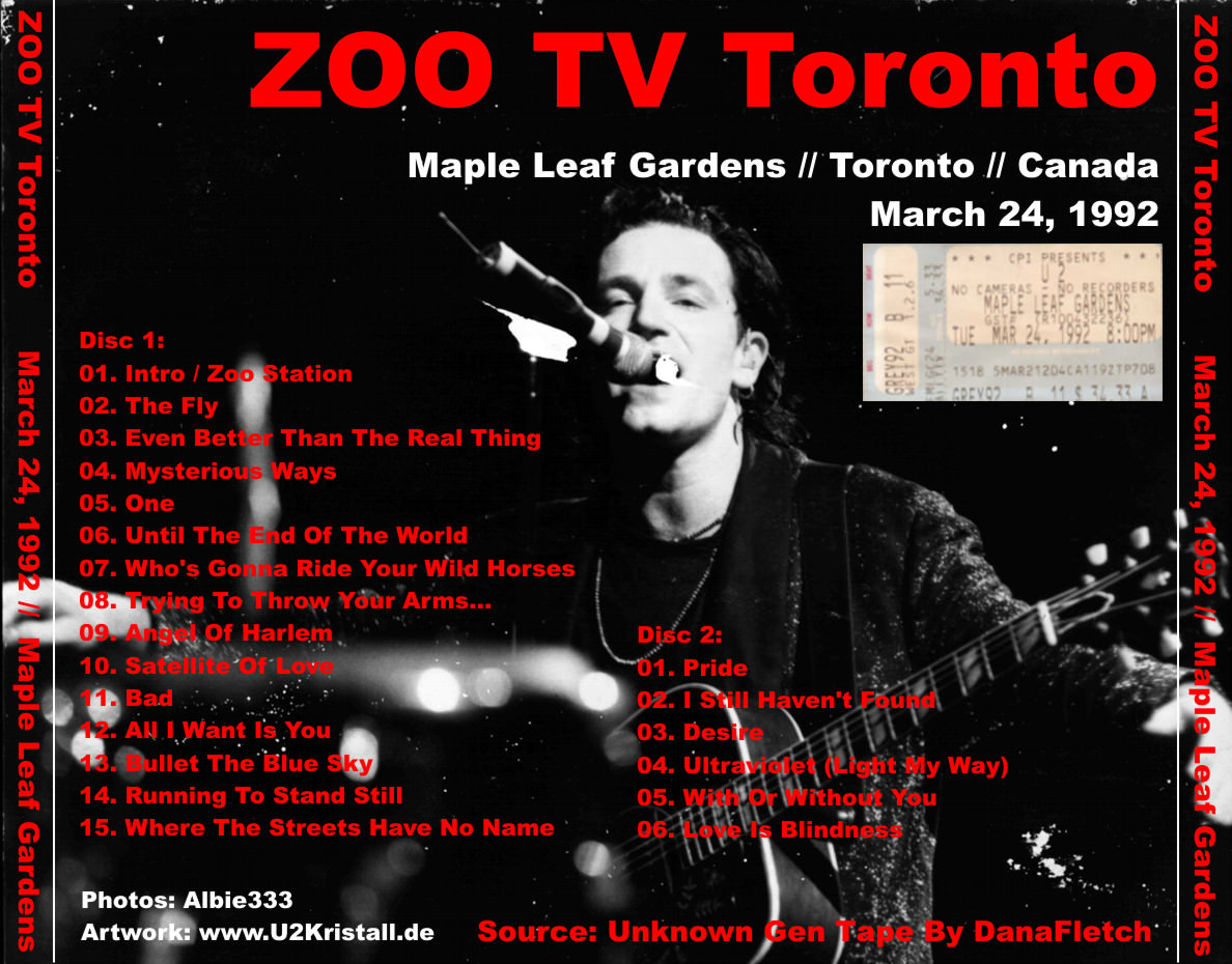 U2gigs.com cover » Audio » 1991-1996 - Zoo TV Tour » 04 - 1992 - 1st ...